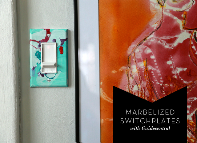 Marbleized Switch Plates with Guidecentral - Aunt Peaches