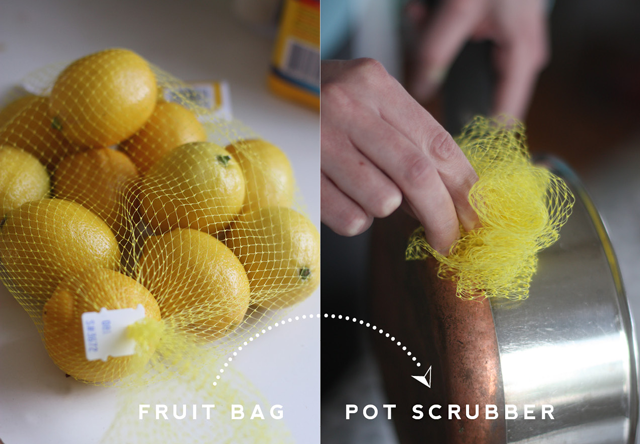 Bag of Tricks: Fruit Sack Pot Scrubber - Aunt Peaches
